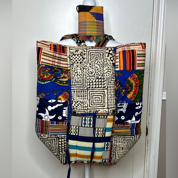 Source Unknown | Bags | 2 Handmade African Tribal Backpack Bags | Poshmark
